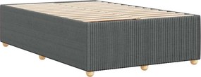 Rám postele bez matrací tmavě šedá 120x190 cm textil 3284922