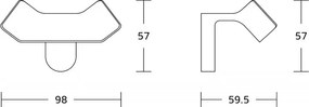 Mexen příslušenství, Lea držák na ručník 2-háček,, černá, 7026035-70