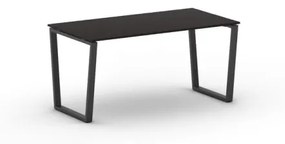 Kancelářský stůl PRIMO IMPRESS, černá podnož, 1600 x 800 mm, wenge