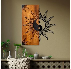 Asir Nástěnná dekorace 50x58 cm jin jang dřevo/kov 899SKL2683