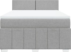 Box spring postel s matrací světle šedá 140 x 200 cm textil 3287084