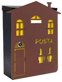 MIA box Home Y - poštovní schránka s výměnným krytem a jmenovkou, domek