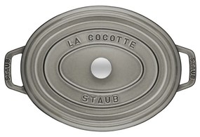 Staub Cocotte hrnec oválný 15 cm/0,6 l šedý, 1101518