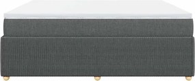 Box spring postel s matrací tmavě šedá 180x200 cm textil 3285589