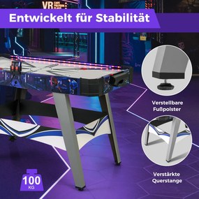 Costway Air Hockey Table Poháněný hokejový stůl s 2 posuvníky a puky