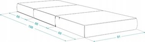 Skládací matrace pro hosty a na cesty MASON 80x200x14 cm - výběr z 7 provedení