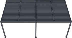 Hliníková bioklimatická pergola s lamelami BestBerg BBP-18G / 6 x 3 m / šedá