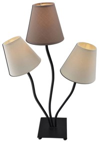 Twiddle třízdrojová stolní lampa v hnědých tónech