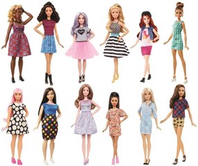 Mattel Barbie Modelka FBR37 Černoška černobílá sukně