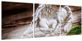 Obraz - Spící andílek (s hodinami) (90x30 cm)