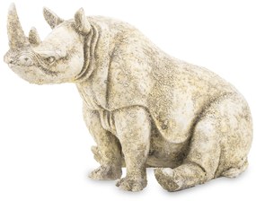 Béžová soška nosorožec 137575