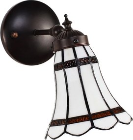 Nástěnná lampa Tiffany s bílým stínidlem BrownLine - 17*12*23 cm E14/max 1*40W