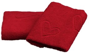 SCANquilt ručník AMOR SOFT červená ručník 50 x 100 cm