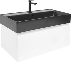Koupelnová skříňka s umyvadlem SAT B-WAY 79x30x45 cm bílá lesk BWAY80WU2BB