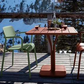 Fialová hliníková zahradní židle Fermob Studie s područkami