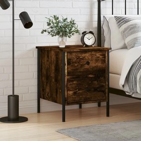 Noční stolek kouřový dub 40 x 42 x 50 cm kompozitní dřevo - Default Title
