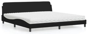 Postel s matrací Dover černá 200 x 200 cm umělá kůže 3208477