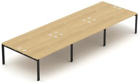 Kancelářský stůl EPIC (6.osoby), 360/420/480/540cm, kovová podnož U