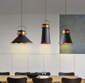 Toolight - Stropní svítidlo ASTI C 1xE27, černá-zlatá, OSW-00180