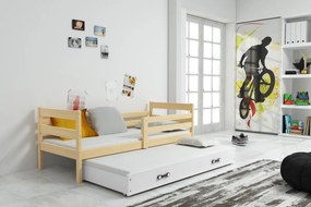 BMS Group Dětská postel s výsuvnou přistýlkou ERYK borovice Velikost postele: 200x90 cm, Barva šuplíku: Růžová