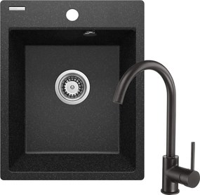 Deante Granite sink with tap, 1-bowl