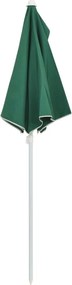 vidaXL Zahradní půlkruhový slunečník s tyčí 180 x 90 cm [315560] Barva: Zelená