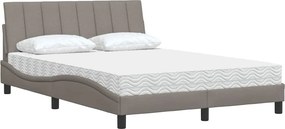 Postel s matrací Hanko taupe 120 x 200 cm textil 3310521