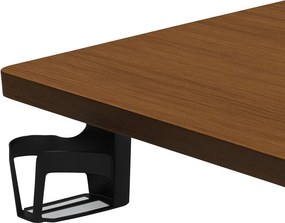 Herní stůl BR04 tmavě hnědý s černým rámem 140 cm