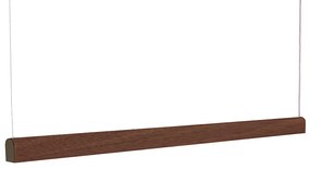 Lineární závěsné svítidlo ze dřeva Curve Dekor: Ořechové dřevo / Černá, Délka: 1640 mm, Teplota chromatičnosti / Stmívání: 3000 Kelvinů / Stmívatelné…