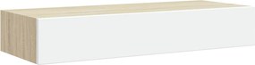 Nástěnné zásuvkové police 2 ks dubové a bílé 60 x 23,5 x 10 cm MDF 330264