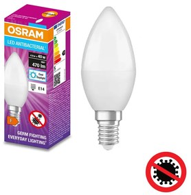Osram | LED Antibakteriální žárovka B40 E14/4,9W/230V 6500K - Osram | P22707