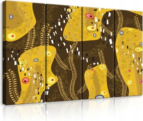 Obraz 120x80 Zlaté moderní vzory Klimt abstrakce ornament bohatství luxus