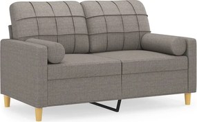 2místná pohovka s polštáři taupe 120 cm textil 3200781