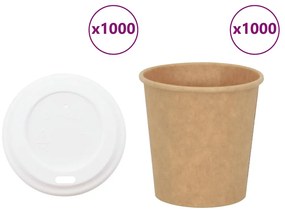 Papírové kelímky na kávu s víčky 1000 pcs 4oz 100ml 3325219