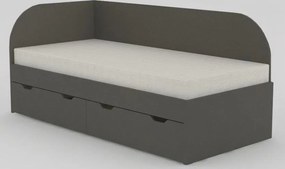 Dřevona - Elitte Dětská postel REA GARY 90x200 s úložným prostorem, levá, GRAPHITE