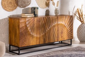 Designová komoda Shayla 140 cm hnědé mango - skladem