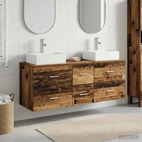 Sada koupelnových skříněk 3 ks Staré dřevo 49,5 x 41 x 62,5 cm 3405849