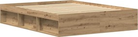 Rám postele bez matrace Řemeslnický dub Dřevěné konstrukce 3329313