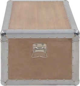 Úložný box z masivního jedlového dřeva 91 x 52 x 40 cm hnědý 246124
