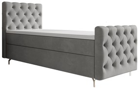 Jednolůžková postel 80 cm Clinton Bonell (šedá) (s roštem, bez úl. prostoru). 1082130