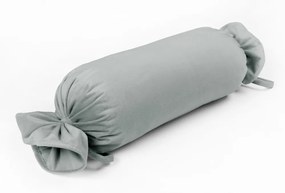 Biante Sametový polštář válec bonbon SV-029 Cementově šedý 15x40 cm