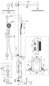 Deante Concealed shower set, with mixer BOX
