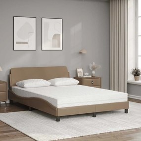 Postel s matrací Dover cappuccino 140 x 190 cm umělá kůže 3208401