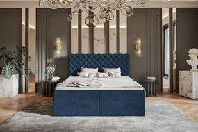 Velká luxusní postel Honey 160x200 cm Barva: Zelená - Amor 11
