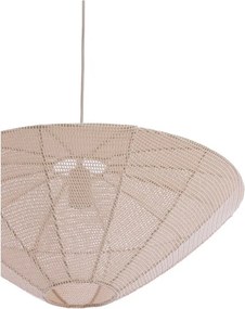 Krémové závěsné svítidlo s textilním stínidlem Satilla – Light &amp; Living