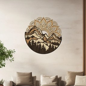 dřevo života 3 vrstvá mandala HORY Zvolte rozměr (cm): 40x40, Zvolte barvu dekoru: Wenge-Javor-Buk