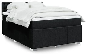 Box spring postel s matrací černá 160x200 cm textil 3287135