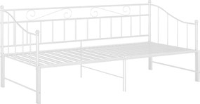 Rám vysouvací postele/pohovky bílý kov 90 x 200 cm 324777