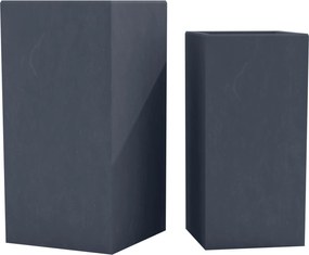 Sada 2 ks květináčů 3 square - antracitová