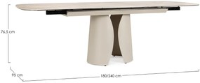 BIZZOTTO Rozkládací jídelní stůl ARDIS světlý 180-240x100 cm 0731382
